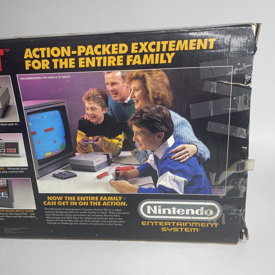 NES Nintendo Entertainment ACTION SET BOX ONLY (NO STYROFOAM) Orange ...