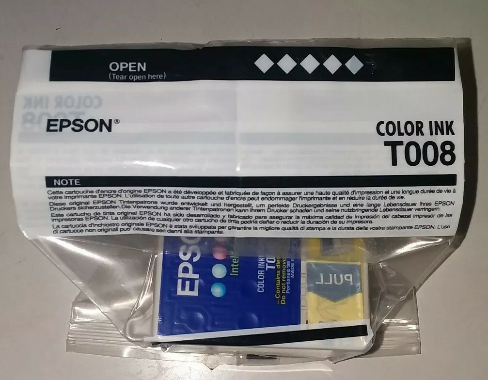 NEW - GENUINE EPSON INK CARTRIDGES T008 COLOR | eBay