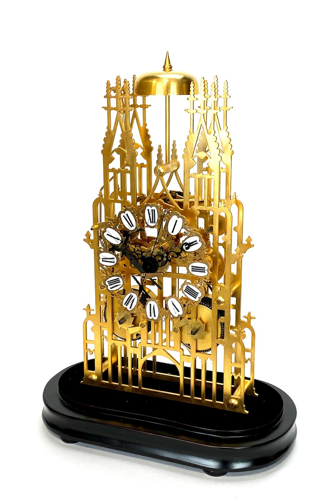 Large English Style Cathedral Crown Escapement Fusee Striking Skeleton ...