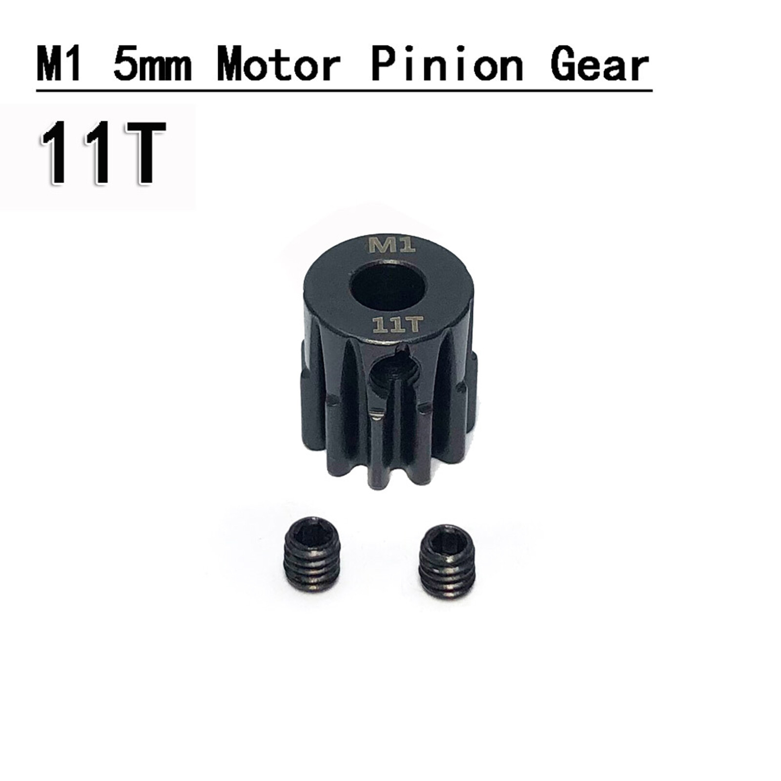 M1 5mm Brushed Brushless Motor Pinion Gear Metal for 1/8 RC Buggy Truck ...