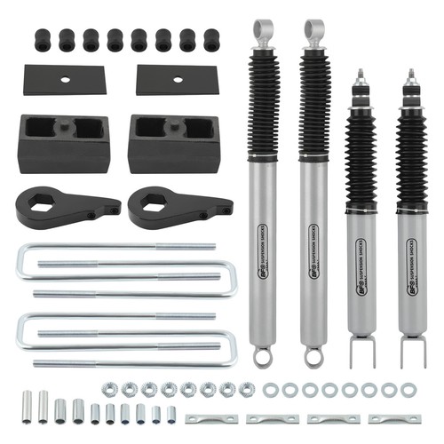 Adjustable 1-3" Front 3'' Rear Lift Kit for GMC Sierra 1500 4WD 6-Lug ...