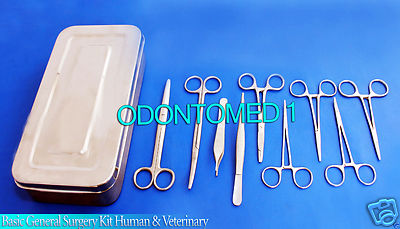 Basic General Surgery Kit Human & Veterinary Related Surgical Stitch Up ...