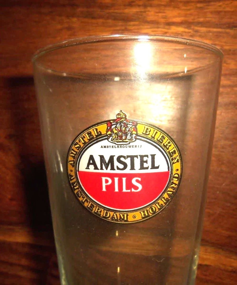 HOLLAND AMSTEL GOLD RACE BEER GLASS 0.3L RARE BIER CERVEZA BIRA PIVO ...