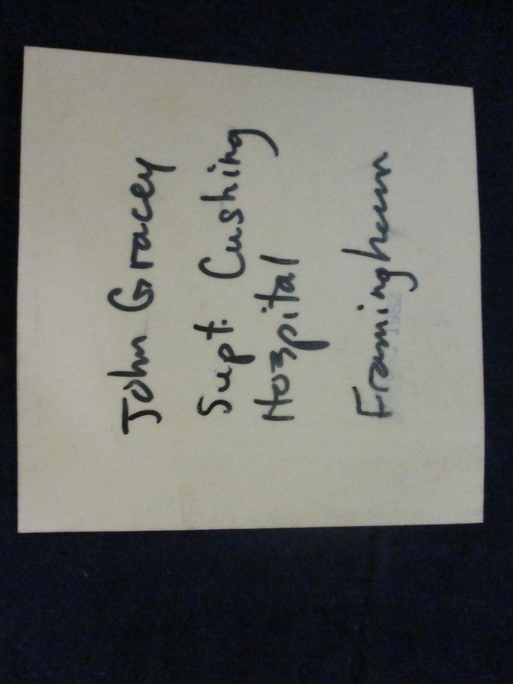 Vintage John Gracey Framingham MA Cushing Hospital Vintage Glossy Press ...