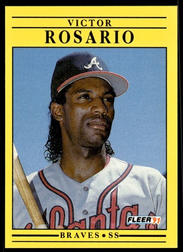 1991 Fleer Baseball Card Victor Rosario Atlanta Braves #701 | eBay