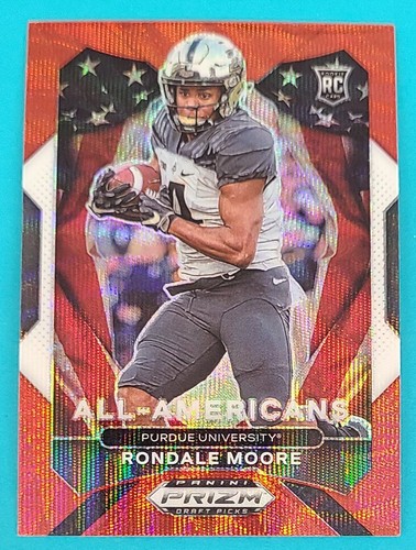 2021 Prizm DP Collegiate Ruby Wave RC #187 Rondale Moore Purdue ...