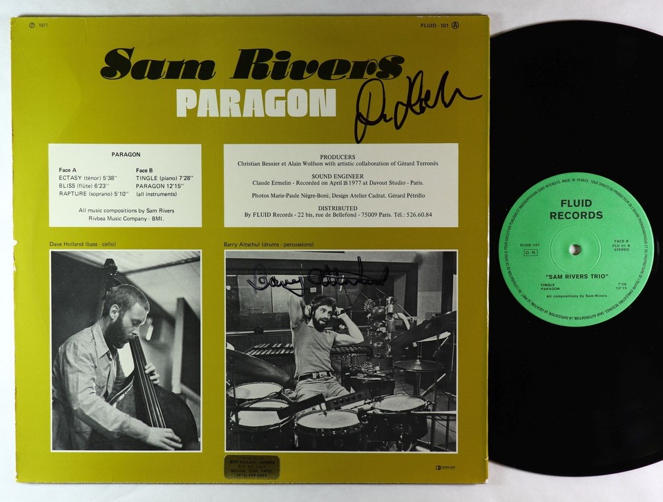 Sam Rivers - Paragon LP - Fluid France VG++ Autograph | eBay