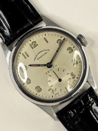 ZENITH Vintage 1930’s Mens Manual Swiss Sub-Seconds Silver Stainless ...
