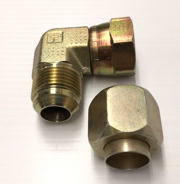 Parker 12C6BX-S Triple-Lok 37° 90° Elbow Fitting With 12mm Nut/19mm ...