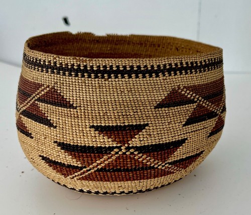 Antique Hupa Native American Basket Unique Design Fine Weave | eBay