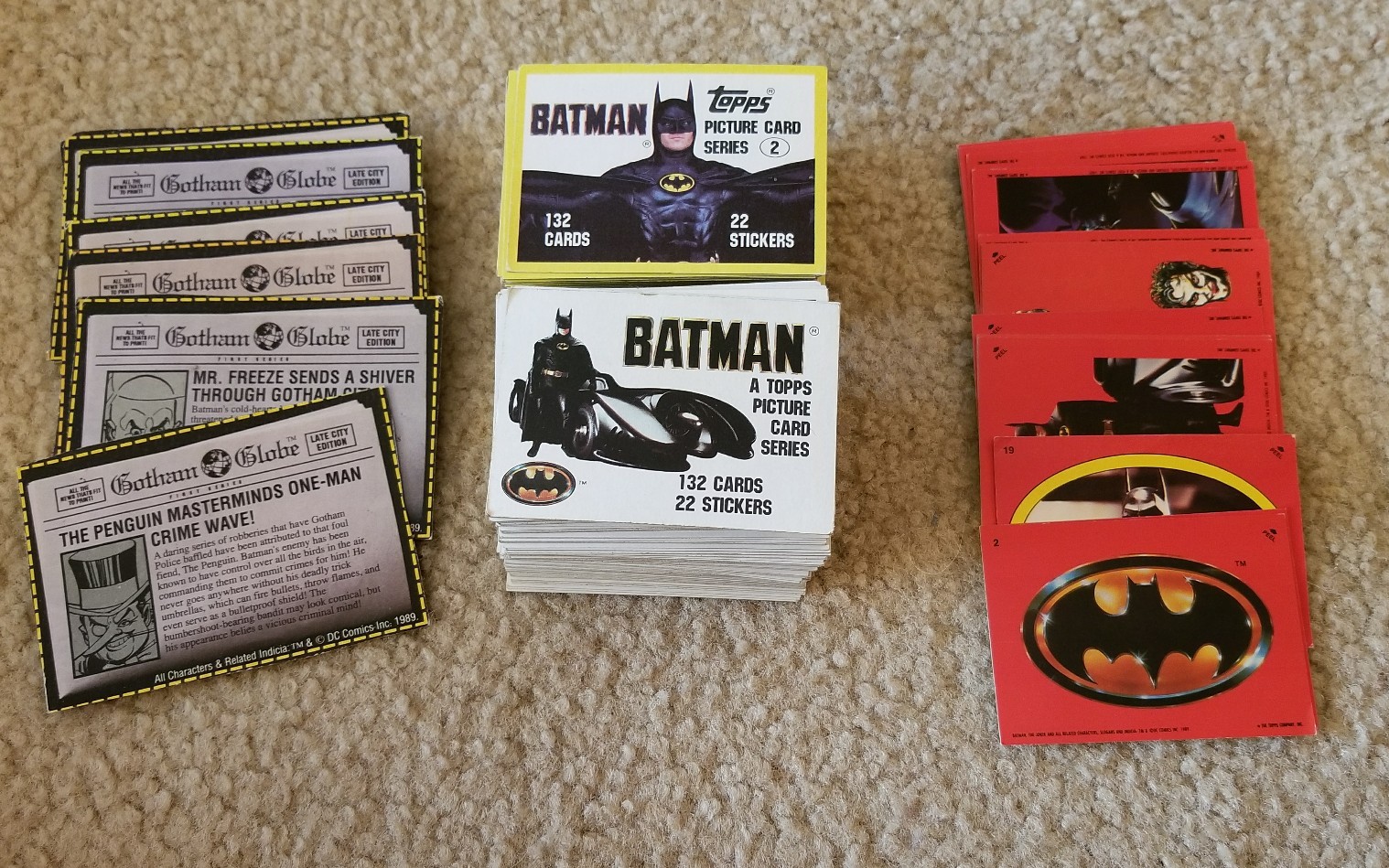 Vintage Batman Topps picture series 132 cards full set plus partial ...