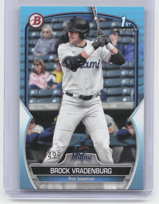 2023 Bowman Draft #BD-44 Brock Vradenburg Sky Blue #/499 | eBay