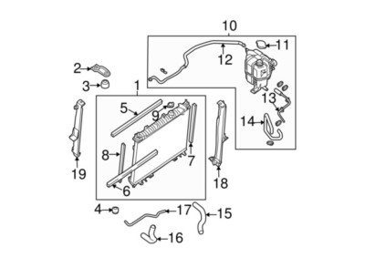 21496-EA010 Nissan Seal-radiator, upper 21496EA010, New Genuine OEM ...