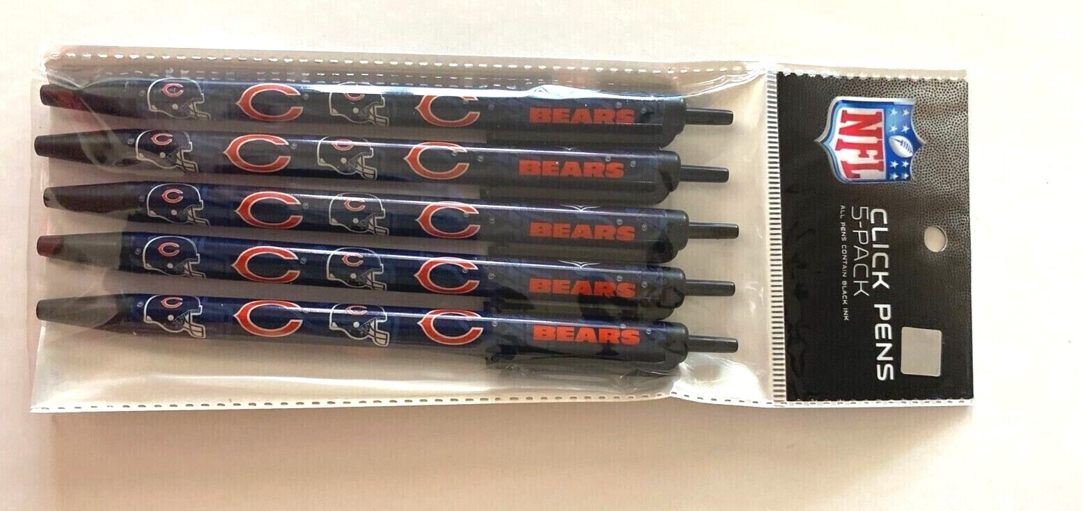 NFL Click Pens 5 pack Black Ink Choose Your Team | eBay