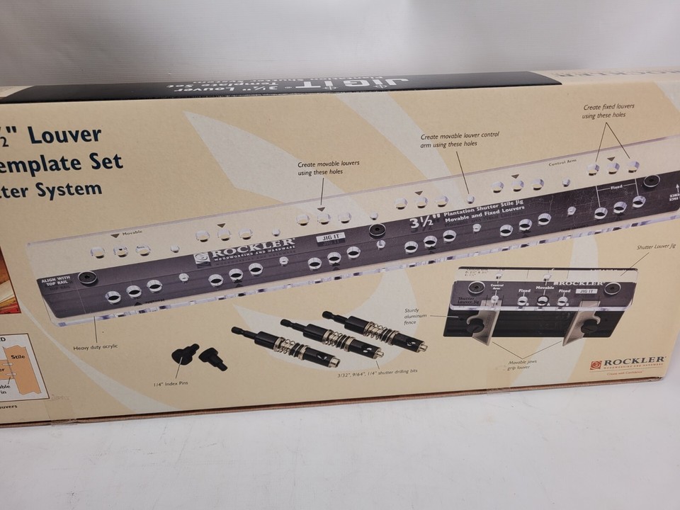 Rockler JIGIT 3 1/2” Louver Template Set For Plantation Shutter System ...