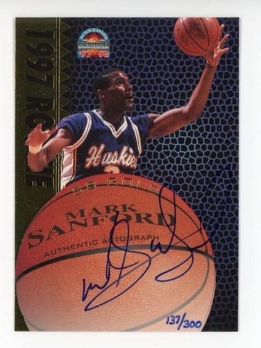 1997 Score Board Autographed Basketball - Signatures Gold Mark Sanford ...