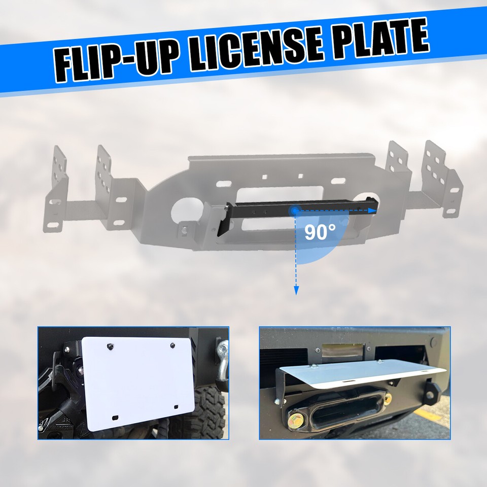Front Hidden Winch Plate For 2019 2020-2026 Chevy Silverado 1500 ...