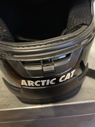 Vintage ARCTIC CAT motorcycle snowmobile helmet colorful graphics L/XL ...