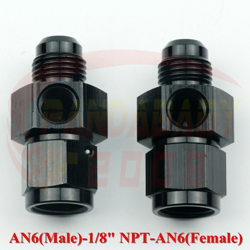 Straight Gauge Port Sensor Fitting Female to Male 6AN -6 AN6 WT 1/8 ...