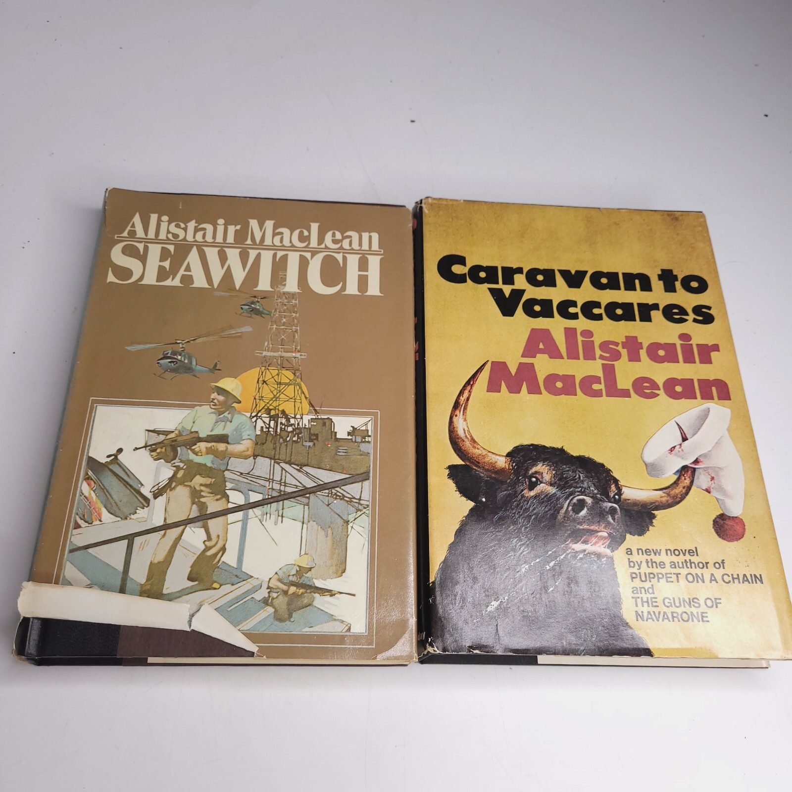 VINTAGE Alistair MacLean Books Seawitch Caravan hardcover 1970,1977 | eBay