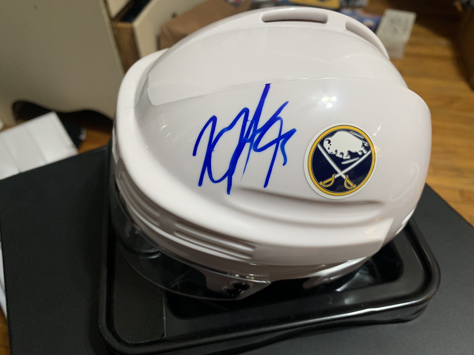MATTHEW SAVOIE AUTOGRAPH SIGNED BUFFALO SABRES NHL HOCKEY MINI HELMET ...