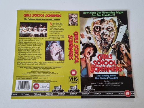 Girls School Screamers horror VHS Tape promo promotional slick only | eBay