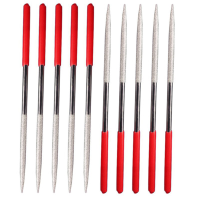 10pcs 3x140mm Round Diamond Grit File Set Sharpening For Wood Metal ...