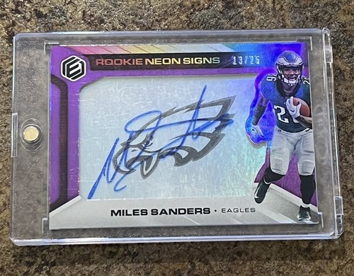 2019 Panini Elements Neon Signs Purple /25 Miles Sanders Rookie Card ...