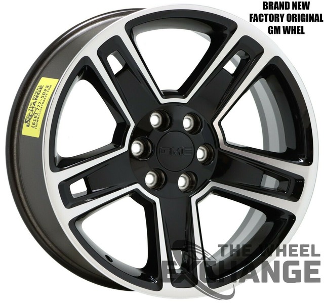 22" Chevrolet GMC Sierra Silverado 1500 Black Wheel Rim Factory OEM ...