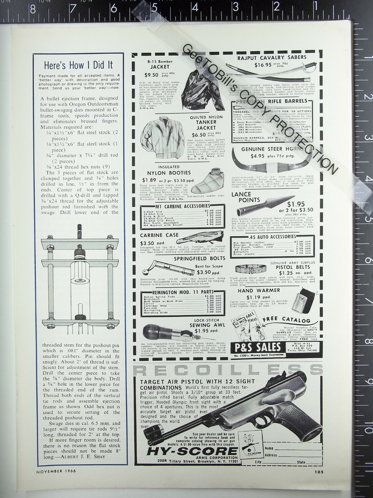 1966 Hy-Score Arms Corp Pellet air gun | Grelly USA