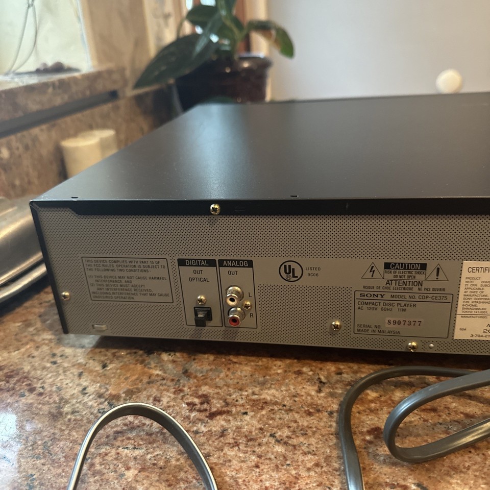 Sony CDP-CE375 Compact Disc CD Player 5 Disc Carousel Changer - Tested ...