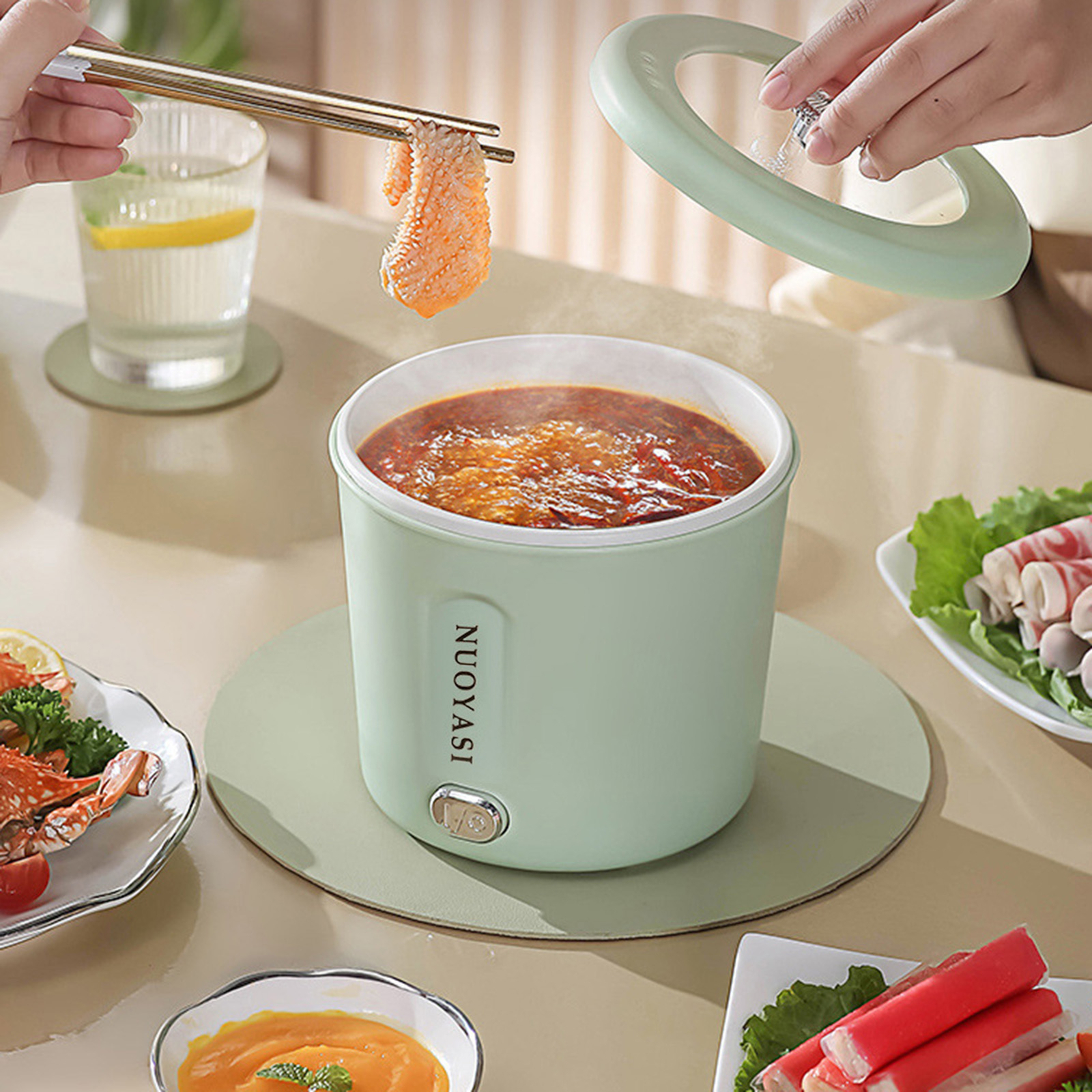Ramen Cooker Mini Pot 1l Cooking Pot with Over-heating for ...