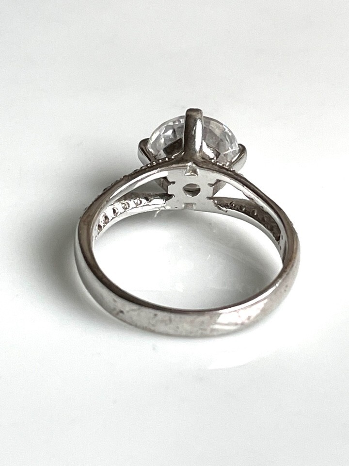 925 STERLING SILVER 7 CARAT CZ ENGAGEMENT RING SIZE 9 | eBay