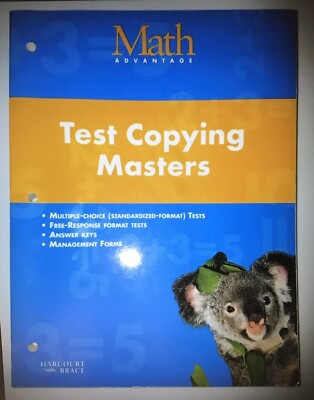 Test Copying Masters Grade 1 Math Advantage By Harcourt Brace NEW ...