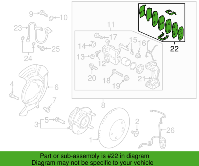Genuine Hyundai Pad Kit-front Disc Brake 58101F2A00 OEM for sale online ...
