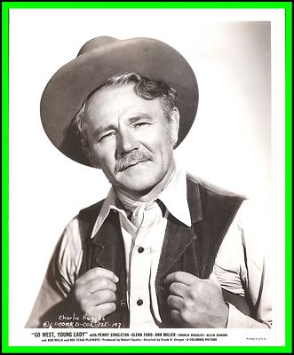 CHARLES RUGGLES in "Go West, Young Lady" Original Vintage Photograph ...