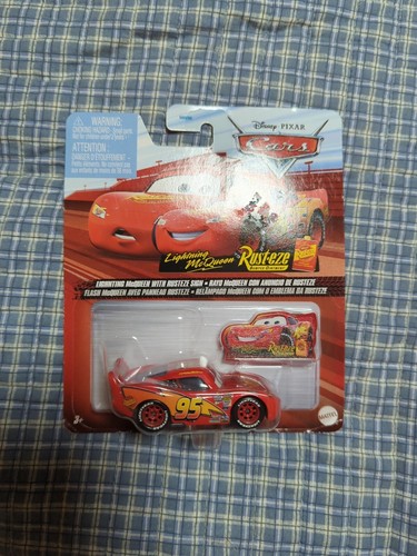 Disney Pixar Cars Lighting McQueen with Rusteze Sign | eBay