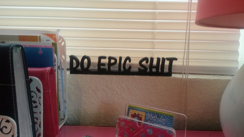 Do Epic-Shit Sign Shelf Sitter Desktop Office Decor Wall Hanging Word ...