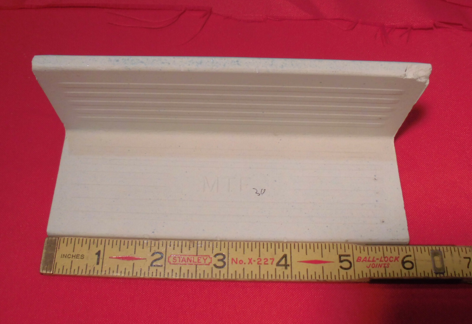 1 pc. *Bright Dark Wedgewood* V Cap Ceramic Trim Tile; Counter Top ...