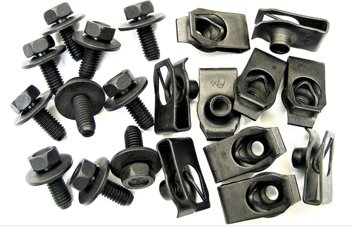 Toyota Truck Body Bolts & U-nut Clips- M6-1.0 x 20mm- 10mm Hex 20pcs ...