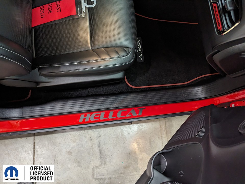 Fits Dodge Challenger side hellcat kick letters vinyl sticker decal ...