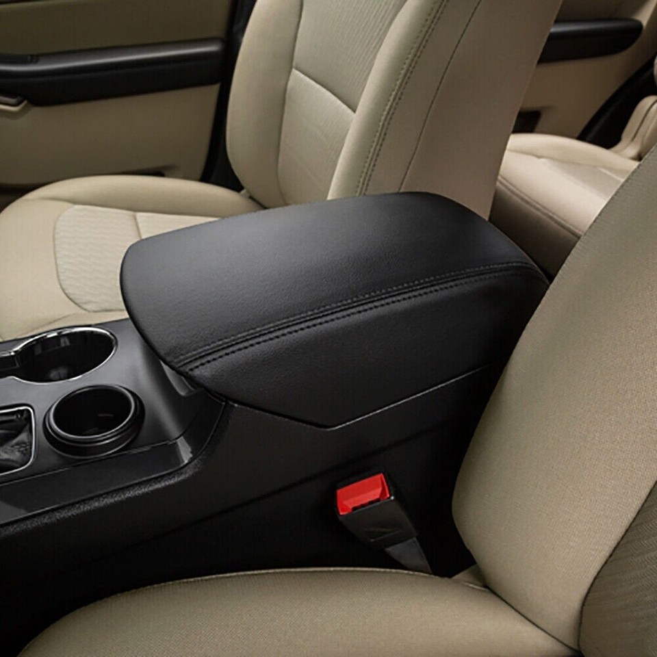 Fit 2011-2018 Explorer Ford Console Lid Armrest Cover Leather ...
