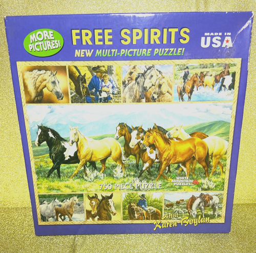 *RARE*NEW Sealed~Free Spirits Horses~White Mountain~Artist/ Karen ...
