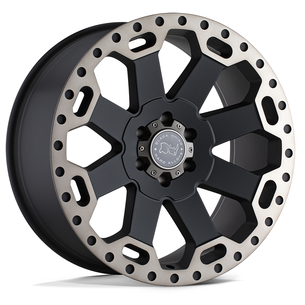 18X8 Black Rhino WARLORD 5X5.0 30MM MATTE BLACK W/ MACH DARK TINT (4 ...