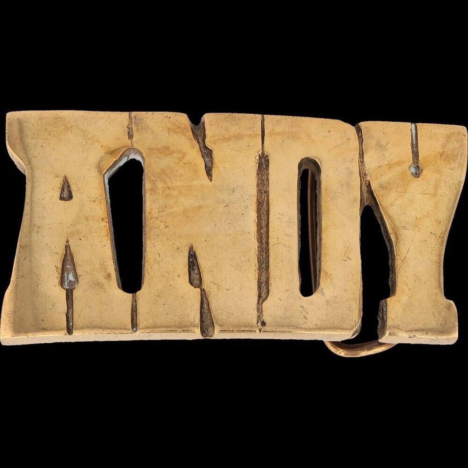 NOS Brass Andy Andrea Andrew Andre Andi Anderson Andreas Name Vtg Belt ...