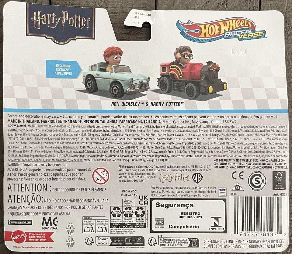 Hot Wheels Racer Verse 2 Pack RON WEASLEY & HARRY POTTER New For 2025 ...