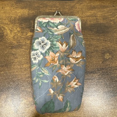 Vintage Floral Long Coin Purse With Gold Plate Clasps 7 Inch Long | eBay