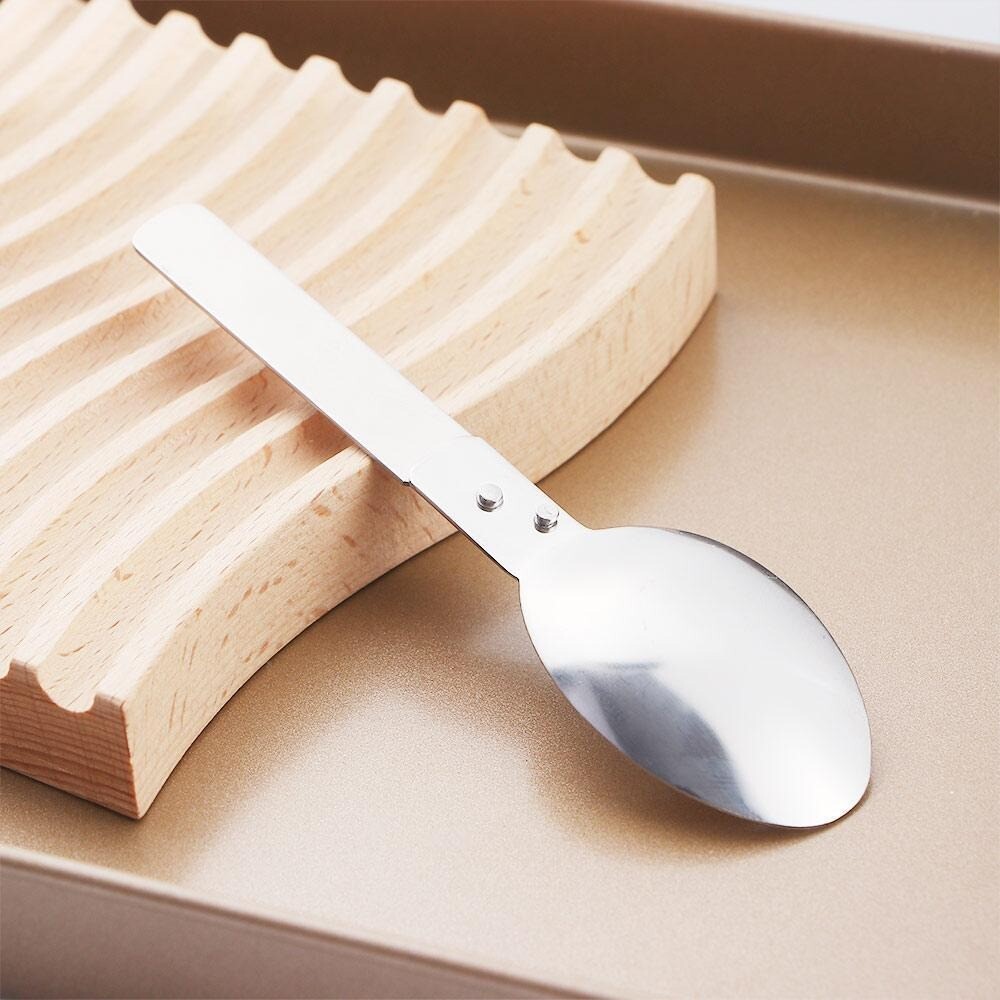 Silver Soup Spoon 304 Stainless Steel Dessert Spoon Portable Folding Spoon | eBay