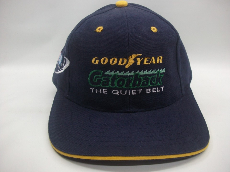 Goodyear Gatorback Hat The Quiet Belt Blue Strapback Baseball Cap | eBay