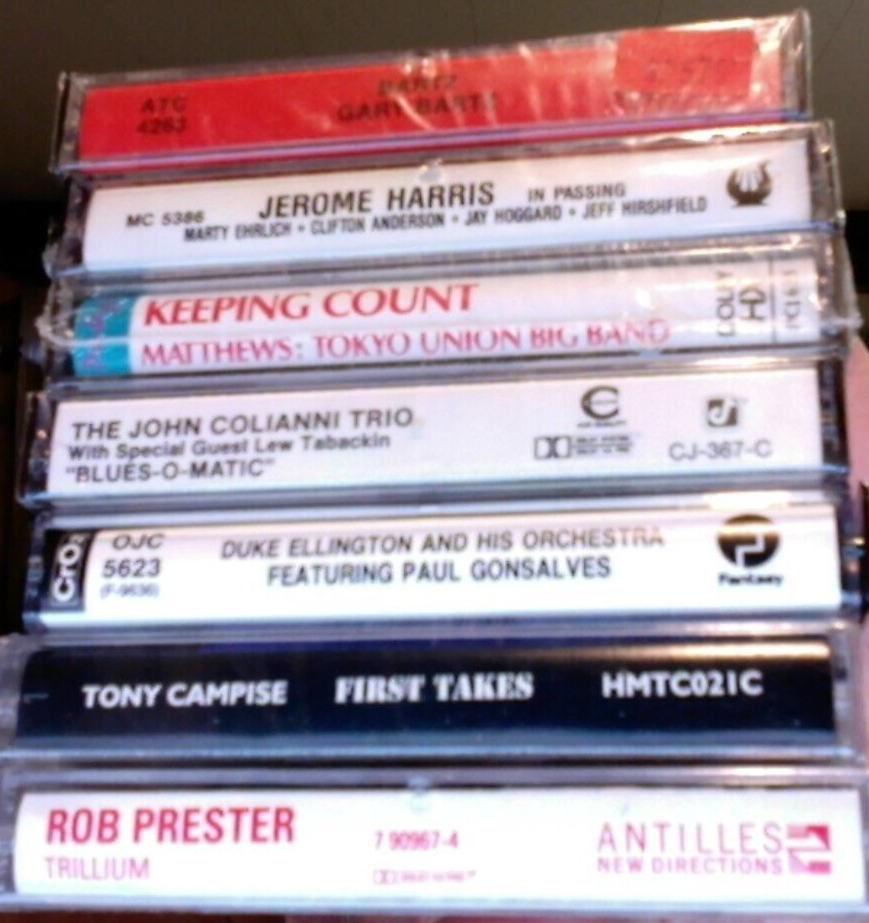 Jazz cassette tapes.....great selection.....many sealed... tapes $1.00 ...